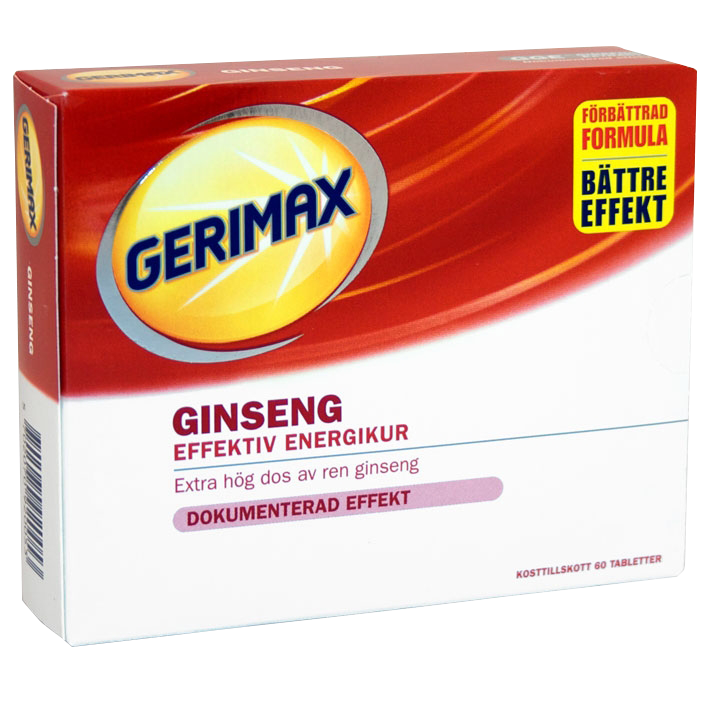Köp Gerimax Ginseng, 60 tabletter hos Gymgrossisten.com